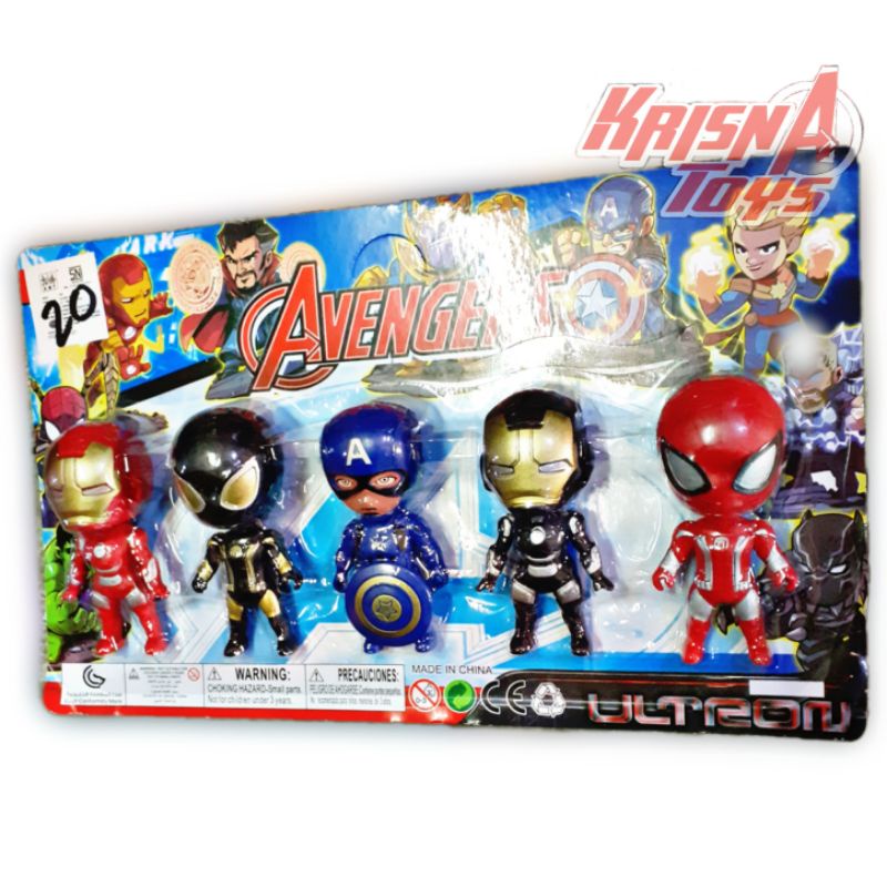 Jual MAINAN ANAK FIGURE SET AVENGERS/MAINAN SUPERHERO isi 5 pcs ...