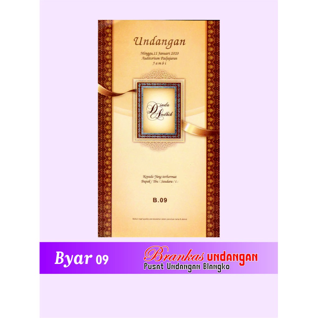 Jual Blangko Undangan Byar 09 (isi 100lbr) | Shopee Indonesia