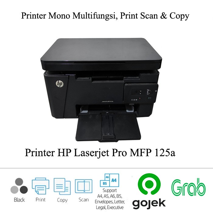 Jual Printer Mono HP Laserjet MFP M125a Bisa Print Scan & Copy | Shopee ...