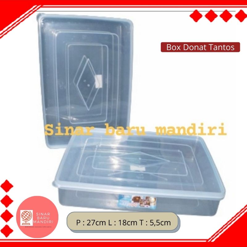 Jual Tempat kotak donat plastik Tantos Nagoya/ Kotak box penyimpanan ...