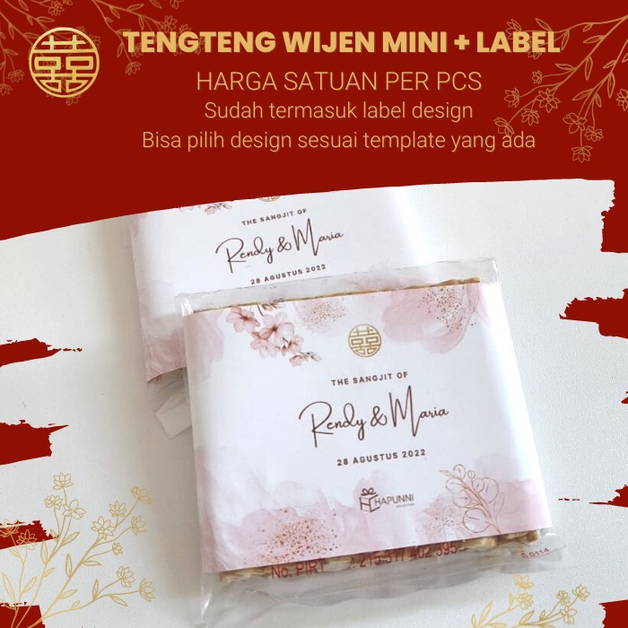 Jual Kue Sangjit Custom Label Sangjit Teapai Wedding Engagement Gift ...