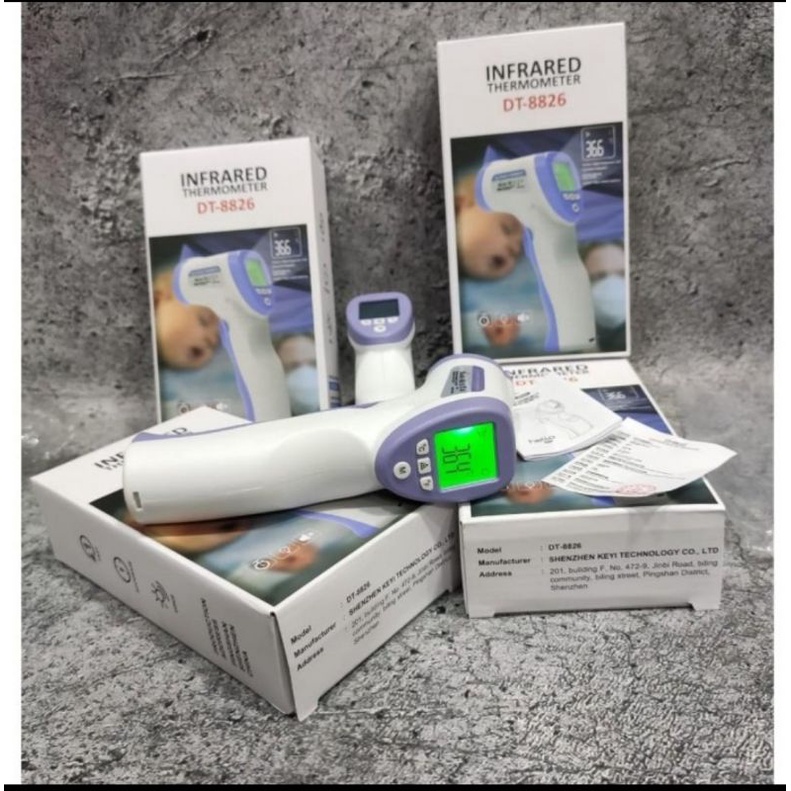 Jual Thermometer Gun Digital Infrared Thermogun Alat Ukur Suhu Tubuh ...