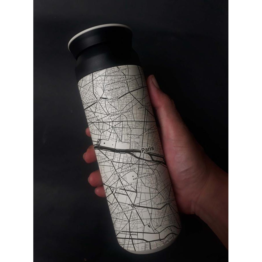 Jual Produk Unggulan] Tumbler Botol Peta Custom - Botol Fushion - Putih ...