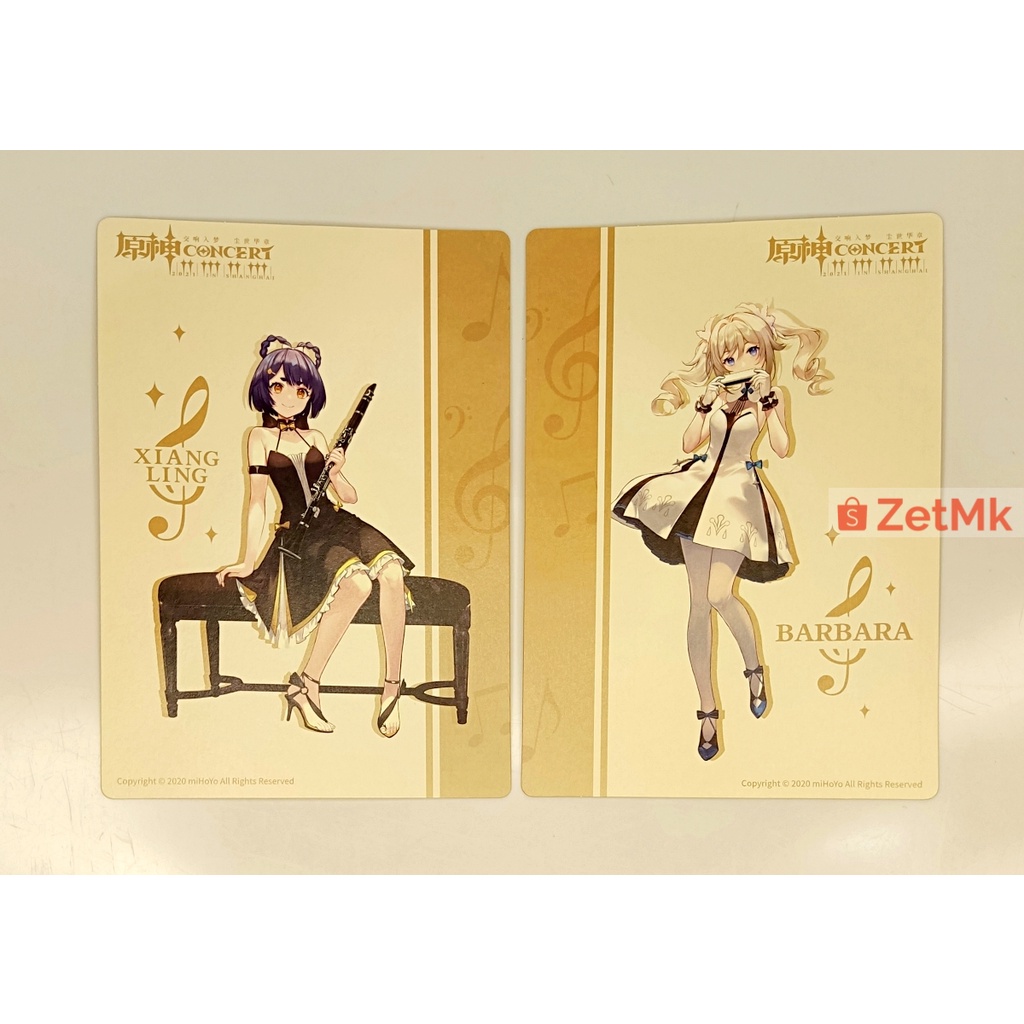 Jual Genshin Impact Official Concert Postcard Xiangling Barbara ...