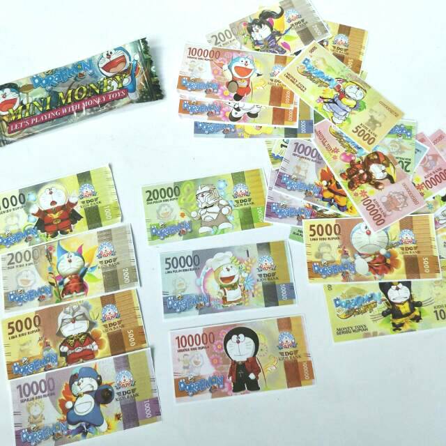 Jual Mainan Uang Uangan Mini Money Toys Doraemon Princess Naruto ...