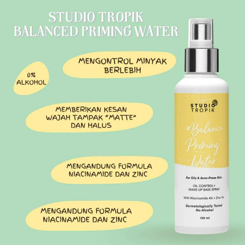 Jual STUDIO TROPIK PRIMING WATER Balance Priming Water (KUNING) 150ml ...