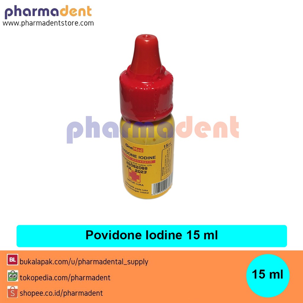 Jual Pharmadent Povidone Iodine OneMed 15ml | Shopee Indonesia