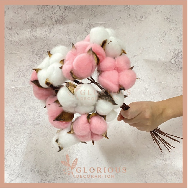 Jual Bunga Kapas Artificial Flower Cotton Flower Dekorasi Rumah ...