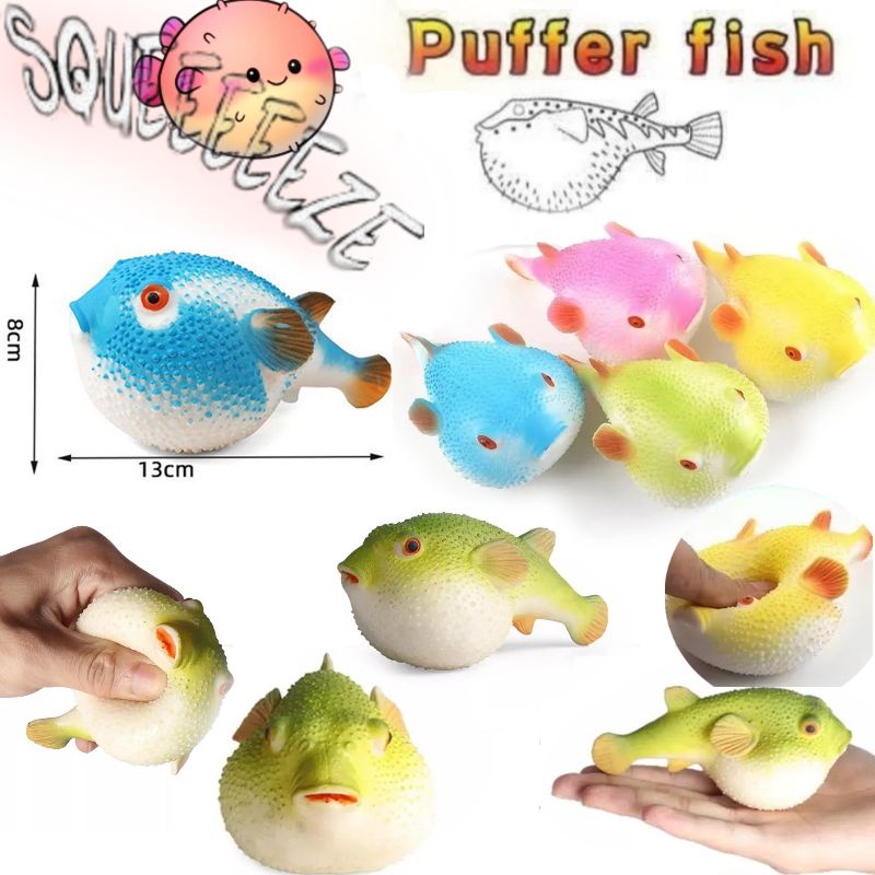 Jual Squishy Anti Stress Ikan Puffer Squeeze Puffer Fish | Shopee Indonesia
