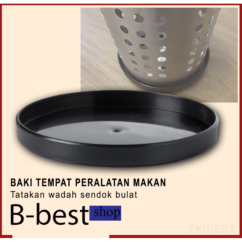 Jual BAKI BULAT tempat peralatan makan / TATAKAN ORDNING baki hitam ...