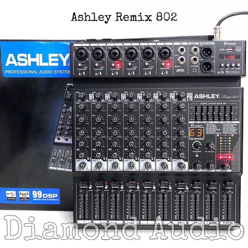 Jual Mixer Audio Ashley Remix 802 Usb Bluetooth Original Mixing 8 ...