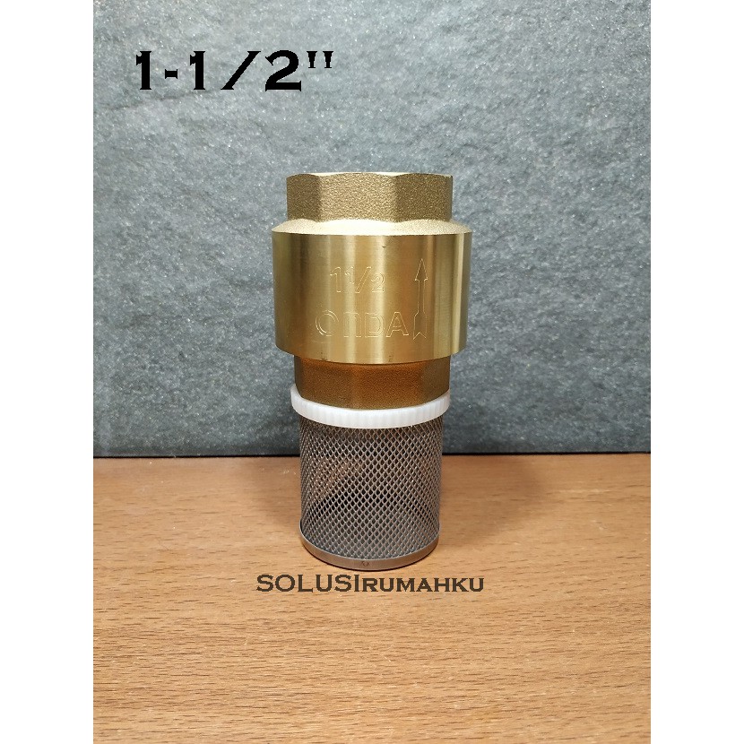 Jual SET Tusen Klep ONDA Kuningan 1-1/2" + Filter Tusen Stainless 1-1/2 ...