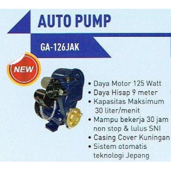 Jual Pompa Air Panasonic GA 126 JAK listrik otomatis 125 watt sumur ...