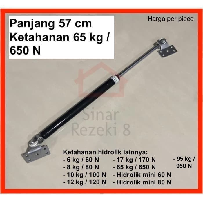 Jual Hidrolik Gas Spring 650 N 65 Kg Pintu Lemari Ranjang Tempat Tidur ...