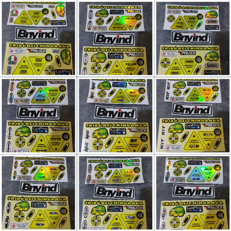 Jual STICKER VISOR MERK HELM 1 SET PRINCUT | Shopee Indonesia
