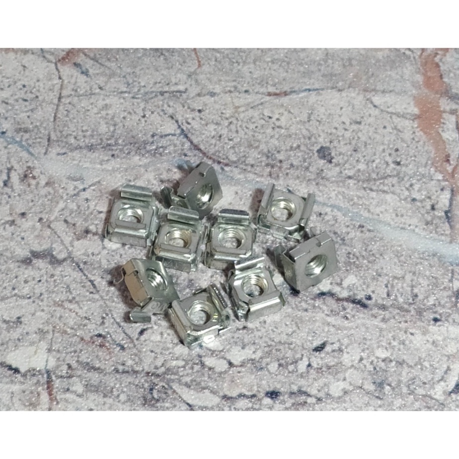 Jual Cage Nut Mur Rak Server Mounting Rack Server M6 Besi Plating Putih ...