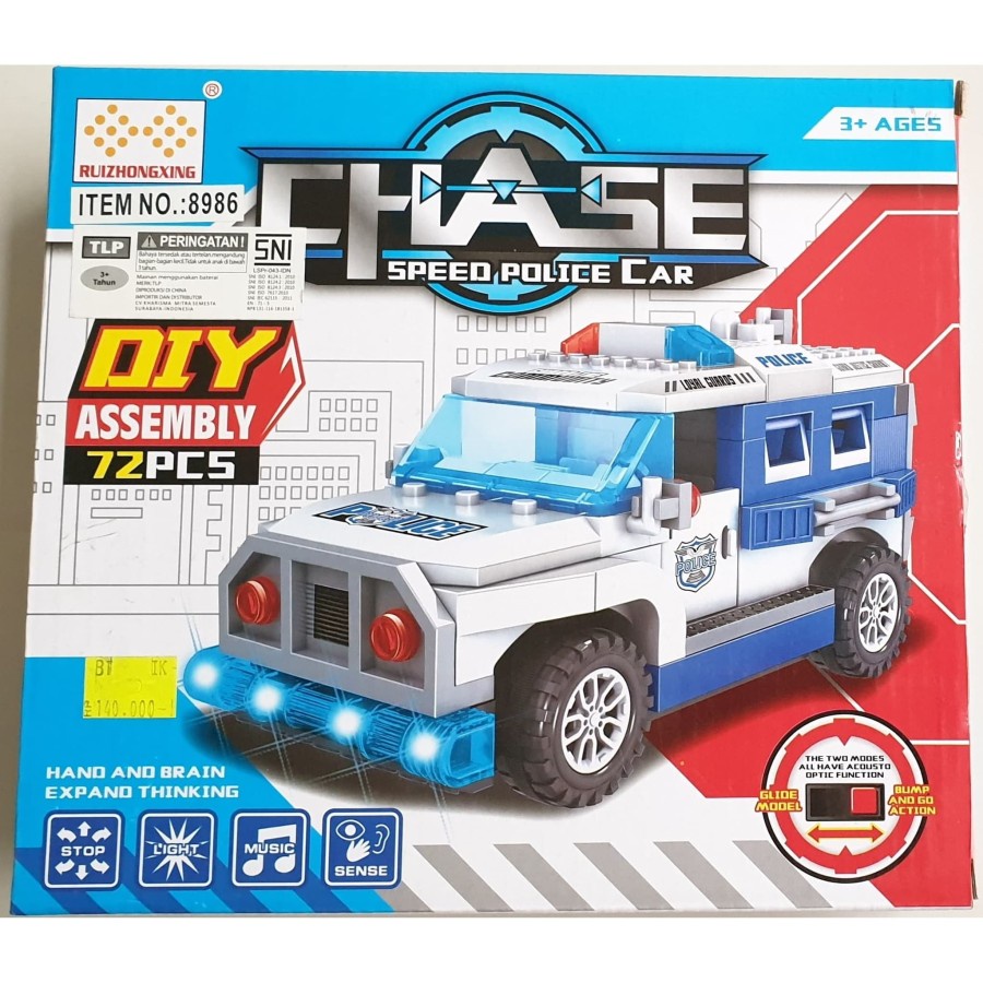Jual LEGO BLOCK| CHASE SPEED POLICE CAR| RUIZHONGXING| SERI 89-102B ...