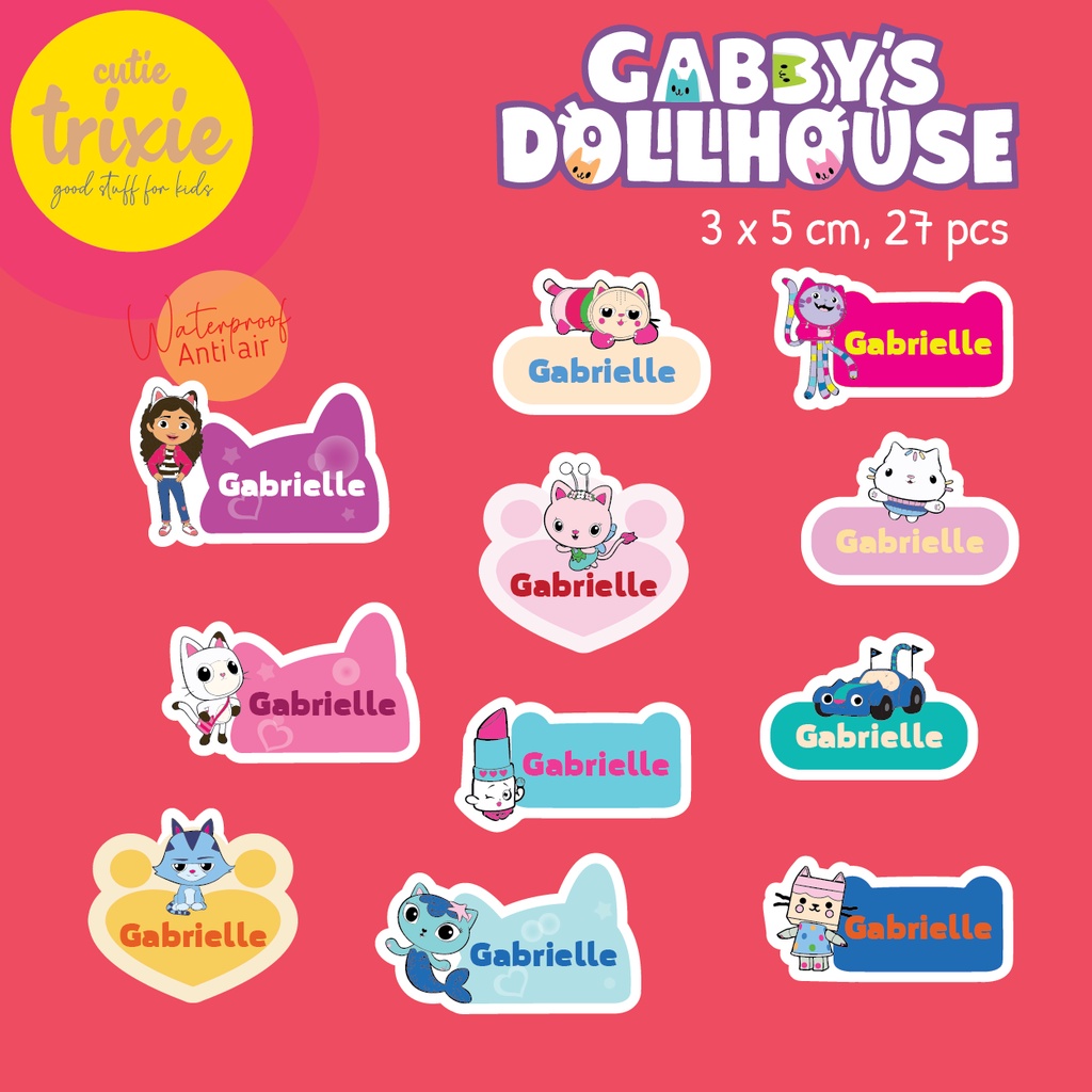 Jual Label Nama Anak Waterproof Gabby Dollhouse | Shopee Indonesia