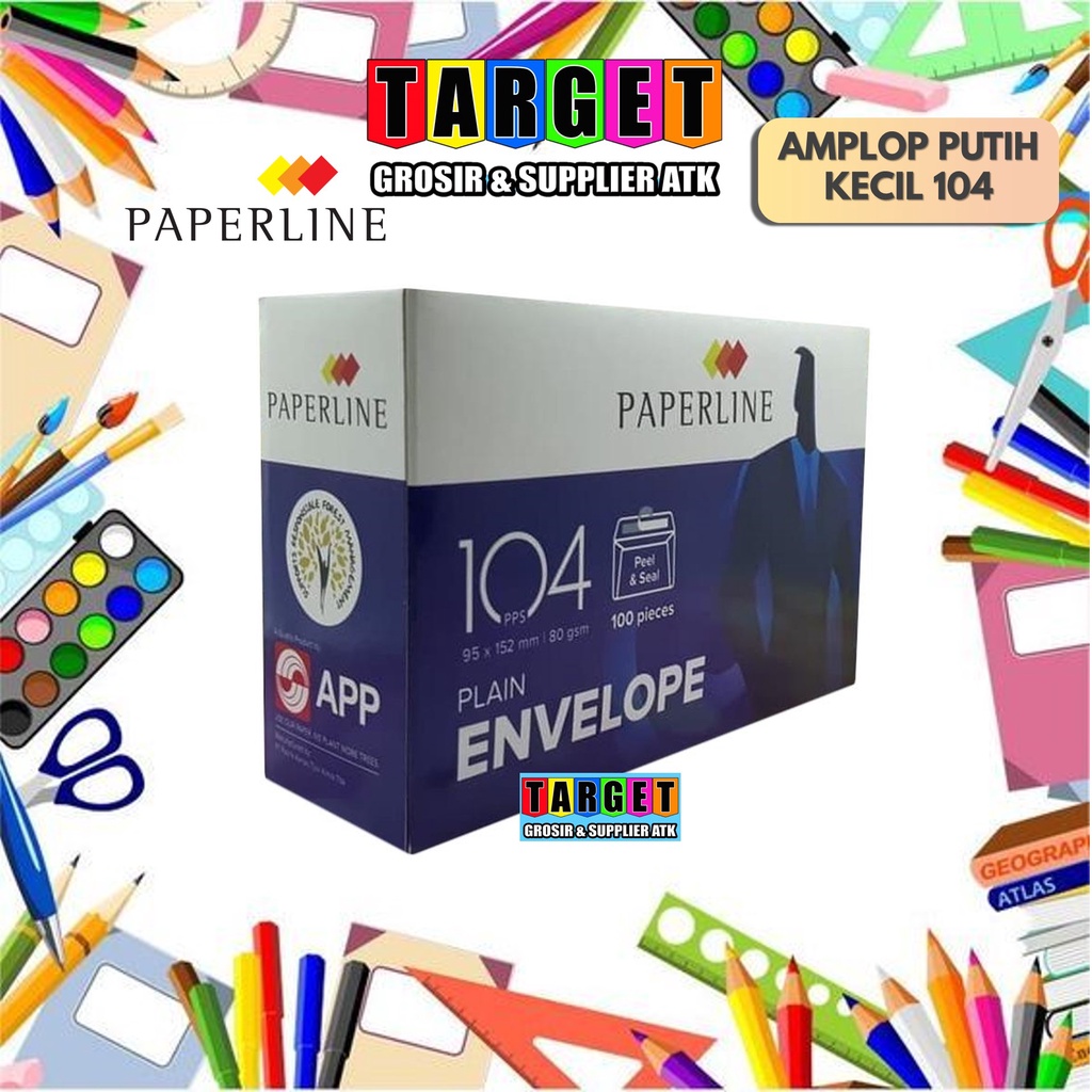 Jual AMPLOP PUTIH KECIL 104 / AMPLOP PAPERLINE MERPATI / AMPLOP KERTAS ...