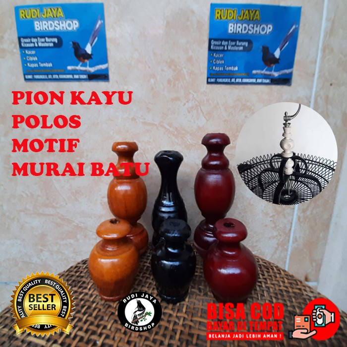 Jual PION MURAI TUMPUK KAYU JATI POLOS AMPLAS HALUS DAN LUKIS MOTIF ...