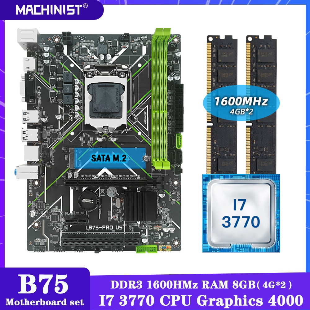 Jual PREORDER MACHINIST B75 Kit Motherboard LGA 1155 Set With Intel I7 ...