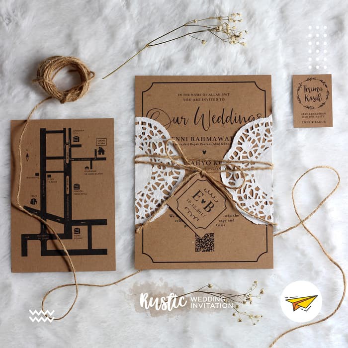 Jual Undangan Pernikahan Tema Rustic | Shopee Indonesia