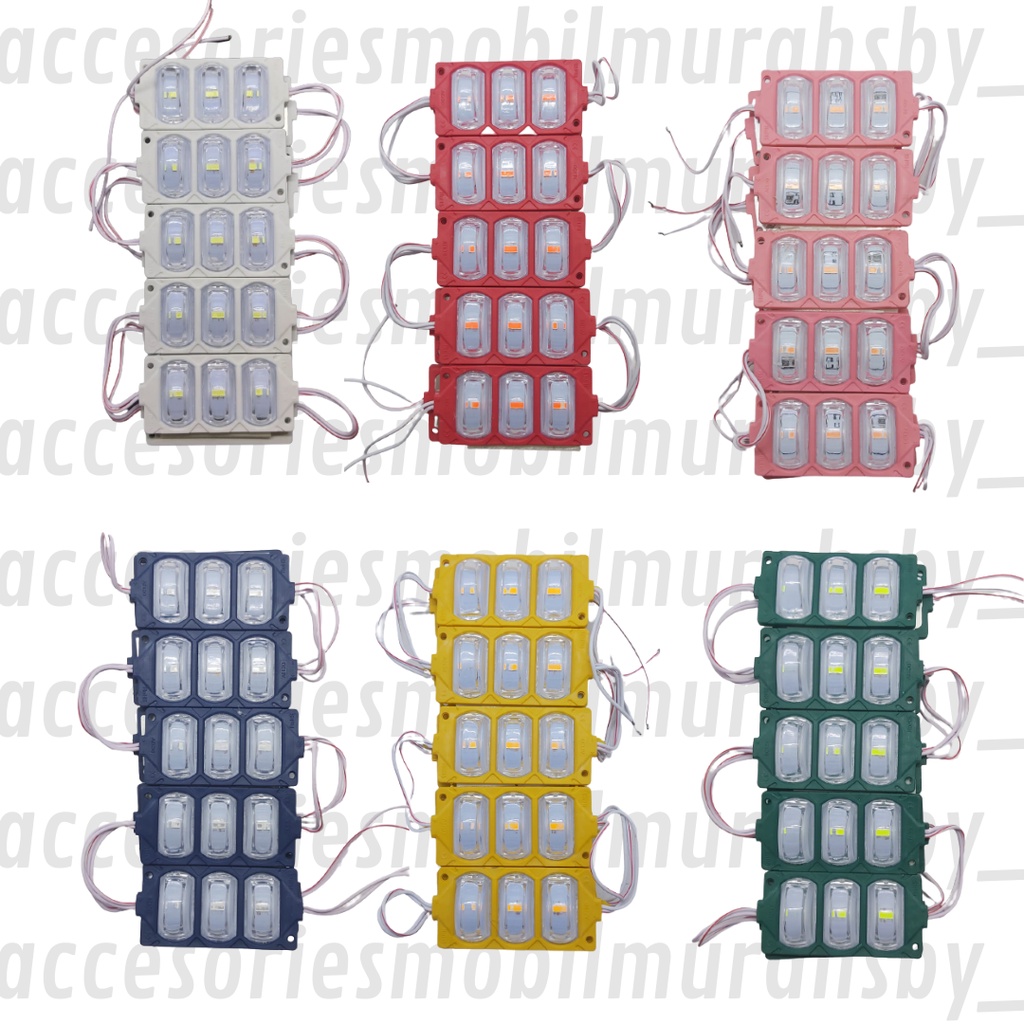 Jual Lampu Led Modul 3 Mata cembung 12Volt Dan 24Volt Waterproof harga untuk 5 pcs | Shopee ...
