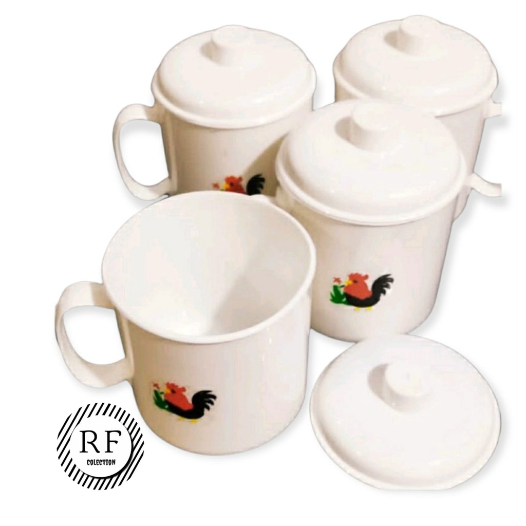 Jual 6pcs MUG Gelas (800ml) Cangkir Ayam Jago Plastik Wadah Air Minum ...