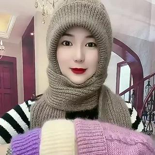 Jual Topi Kupluk Syal Wanita Musim Dingin Bisa Jadi Hijab | Shopee ...