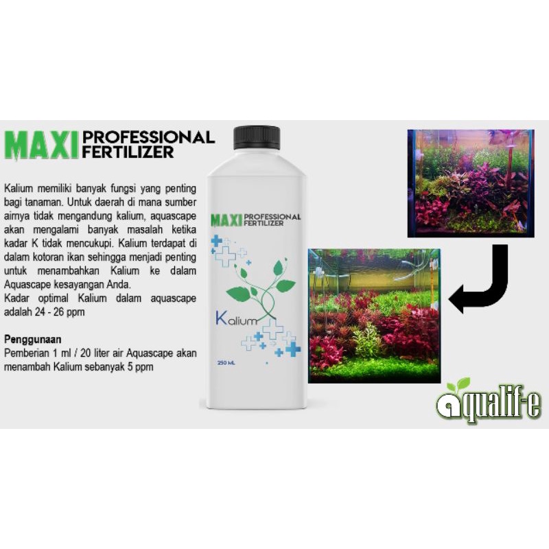 Jual Pupuk Cair Pukcir Aquascape MAXI Pro Fertilizer 250 ml | Shopee ...