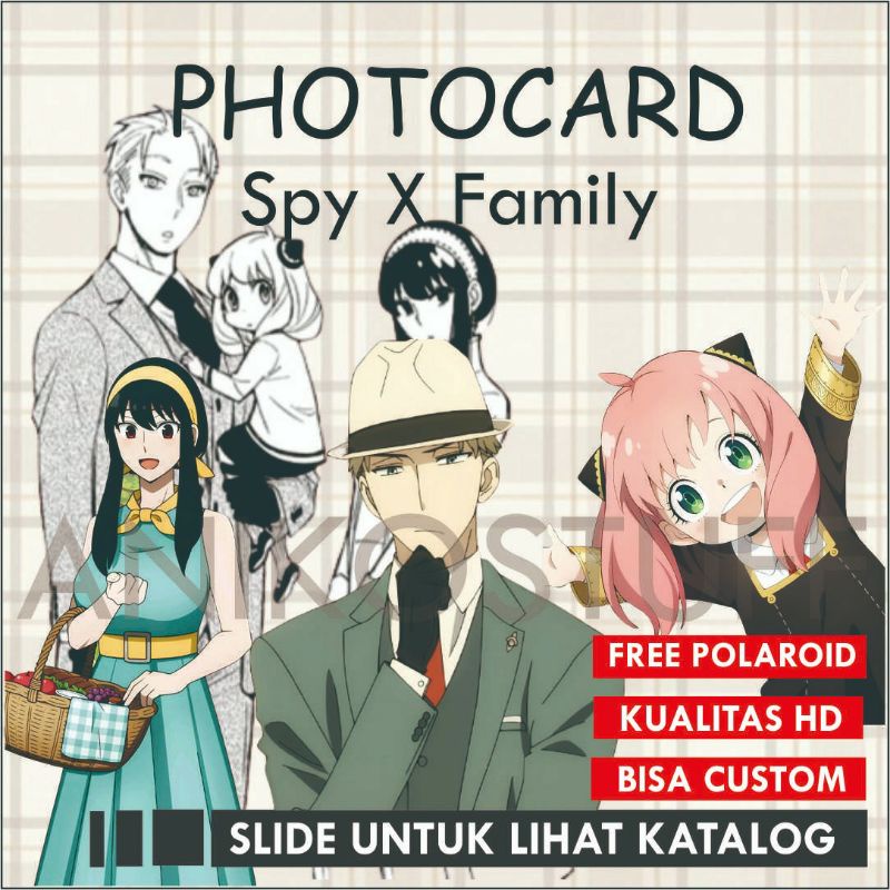 Jual PHOTOCARD SPY X FAMILY LOID FORGER ANYA FORGER YOR FORGER BISA ...