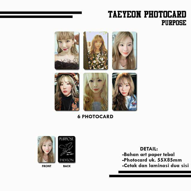 Jual TAEYEON PURPOSE PHOTOCARD | Shopee Indonesia