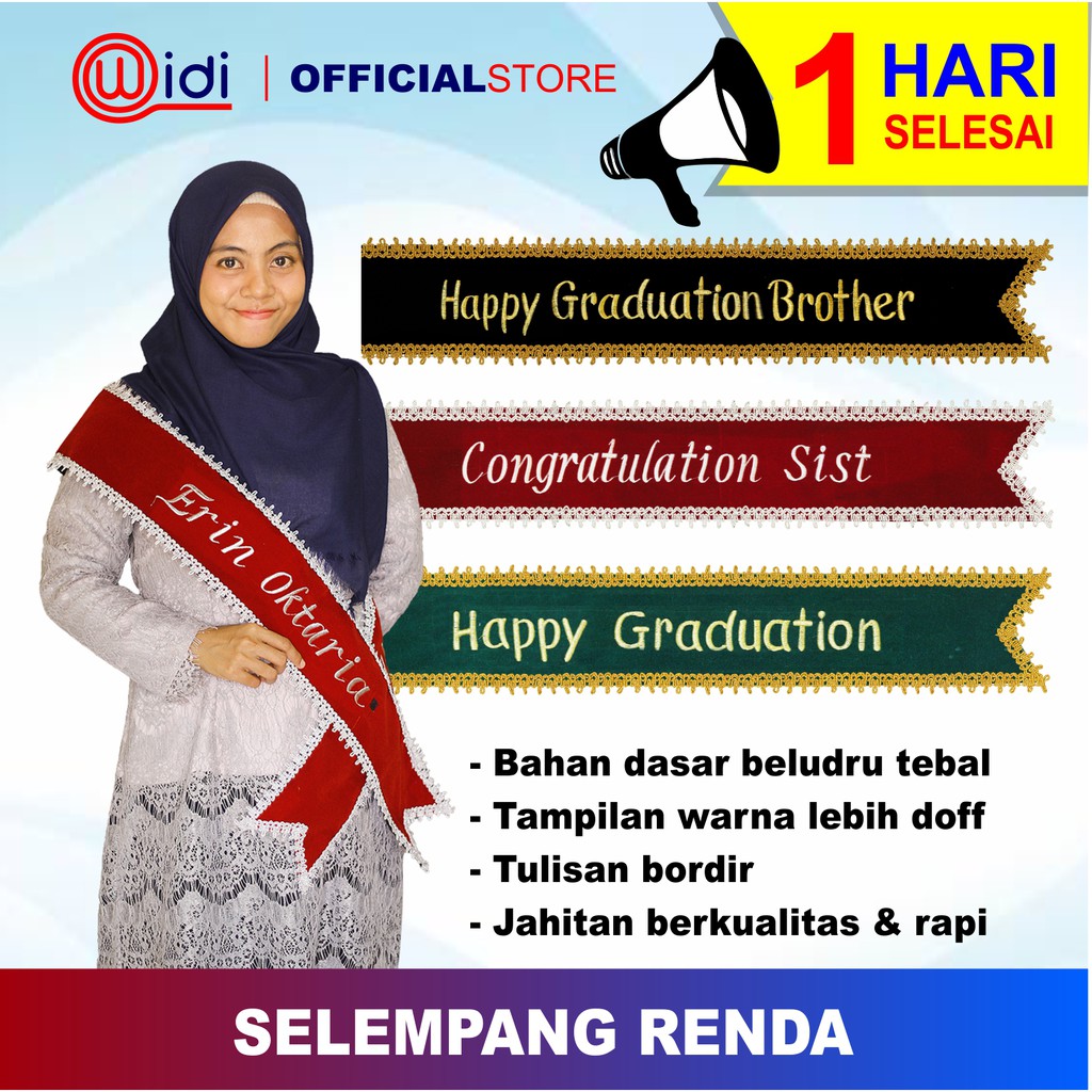 Jual Selempang Wisuda Bahan Beludru Pita Renda Gold & Silver | Shopee ...