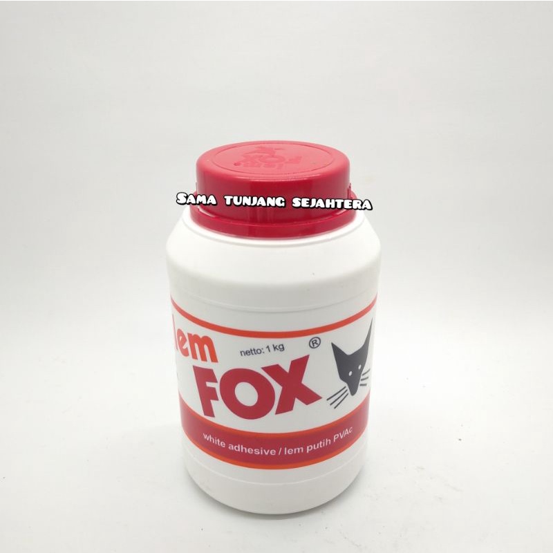 Jual LEM FOX PUTIH 1KG / LEM PUTIH ADHESIVE PVAC KAYU KERTAS 1000 GR ...