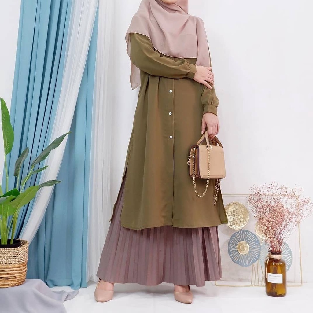 Jual Tunik Wanita Muslimah Kekinian Tunik Korean Style ( Zigma Tunik ...