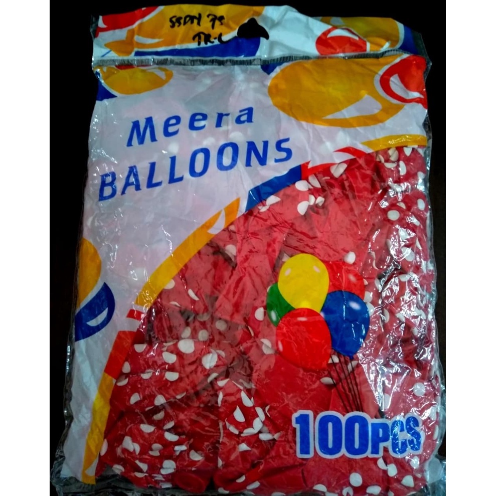 Jual BALON POLKADOT MERAH PUTIH (ISI 100 PCS) | Shopee Indonesia