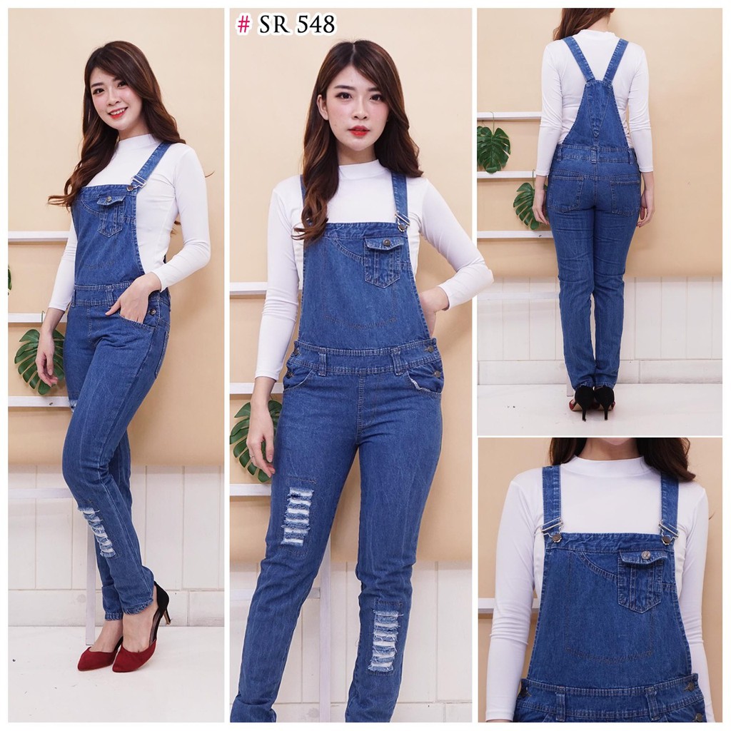Jual CELANA KODOK / OVERALL JEANS PANJANG SOBEK / WEARPACK 548 M , L ...