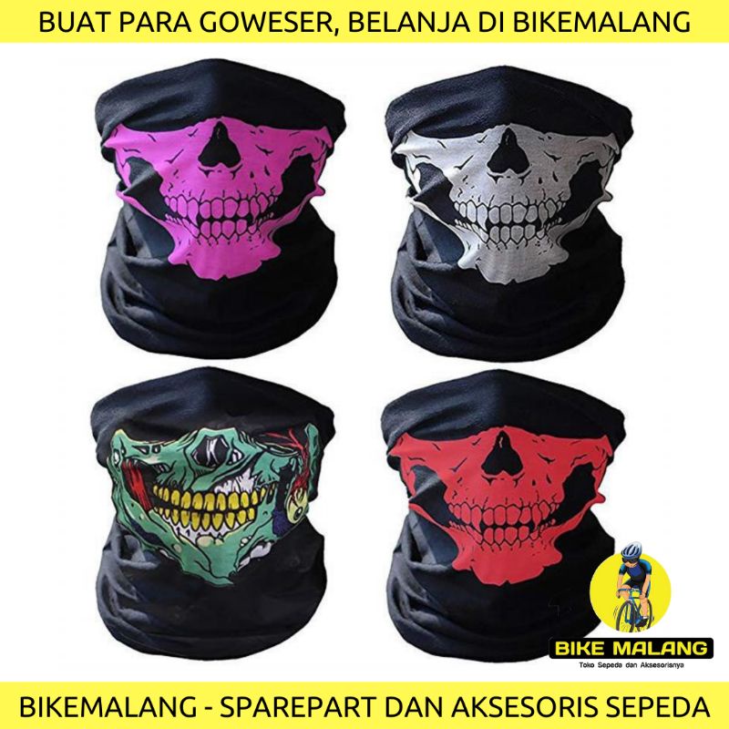 Jual Masker Gowes Buff Tengkorak Untuk Bersepeda dan Motor Biar Hangat ...