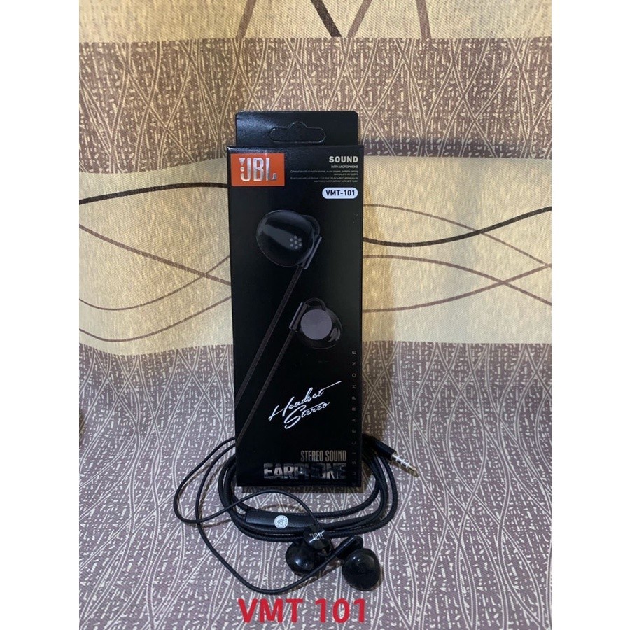 Jual HANDSFREE HEADSET HF EARPHONE UBL VMT-101 STEREO BAS + MIC ...