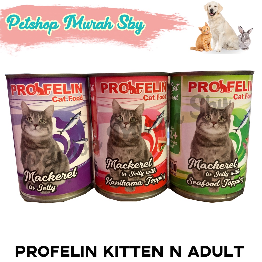 Jual Profelin Kaleng Kitten dan Adult / Makanan Kaleng Kucing / Makanan ...
