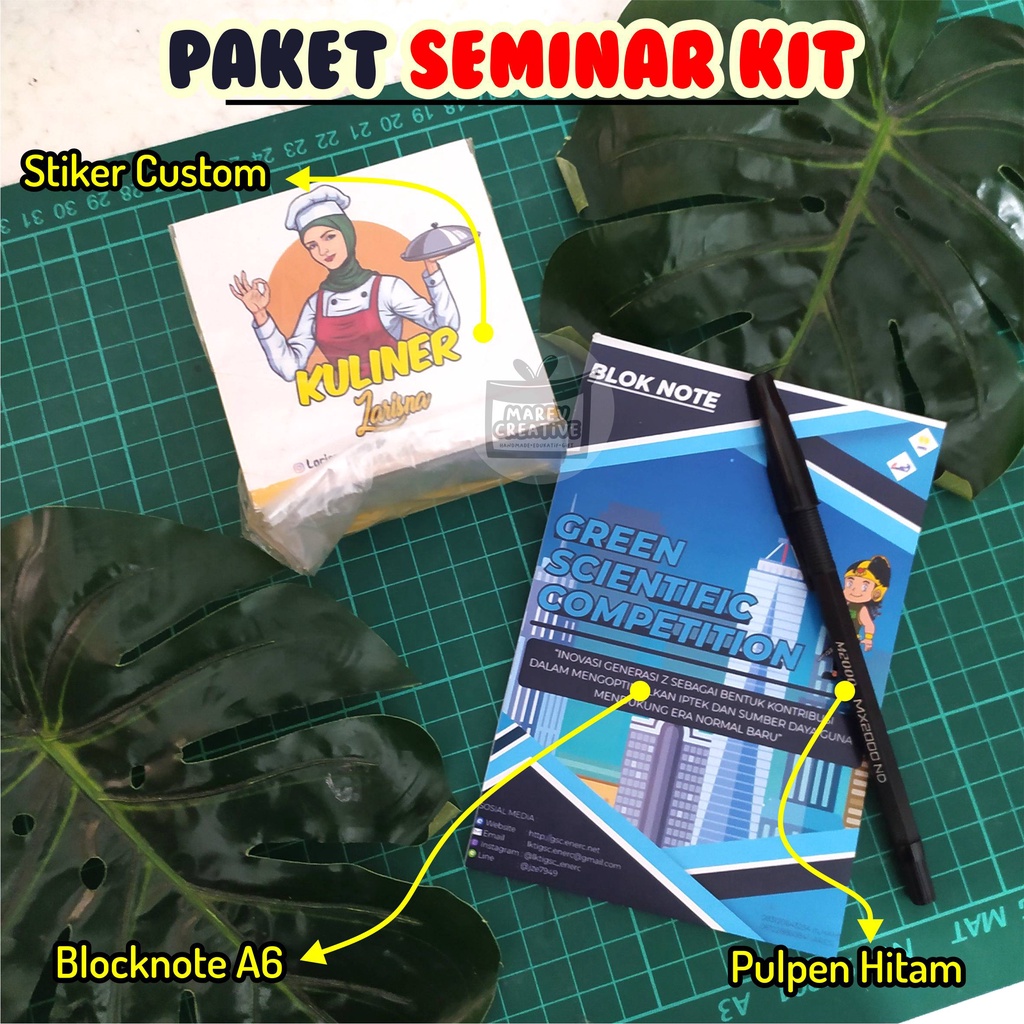 Jual SOUVENIR SEMINAR - NOTEBOOK A6 / BLOCK NOTE CUSTOM, PULPEN, STIKER ...