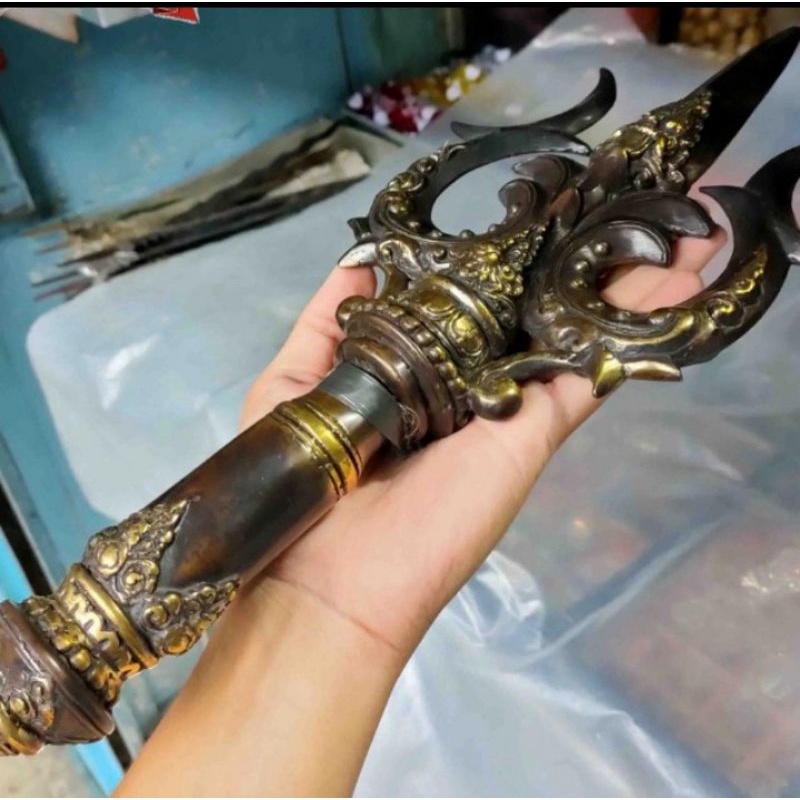 Jual Pusaka Trisula Tri Sula Weda Hitam Antik Murah | Shopee Indonesia