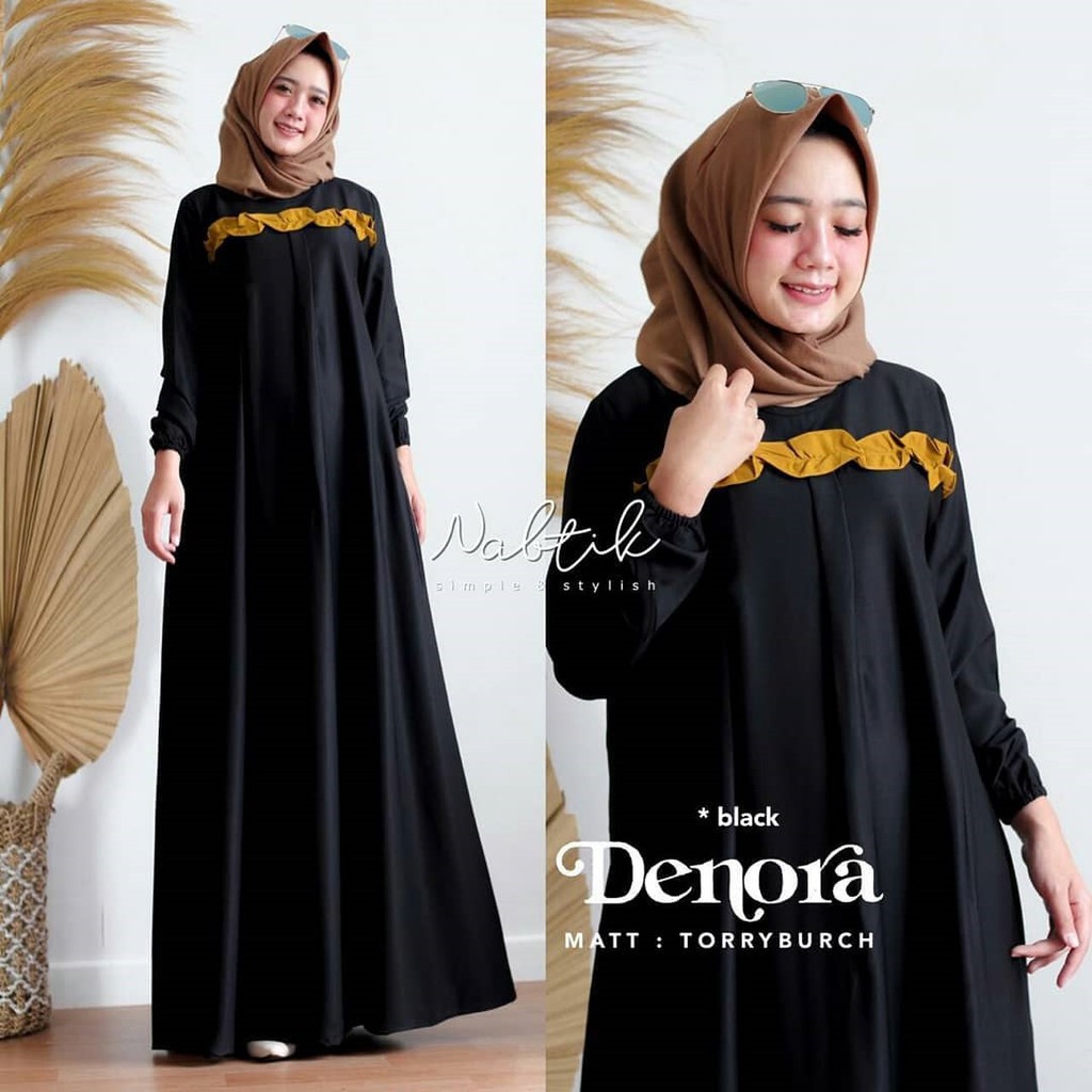 Jual Baju gamis wanita terbaru / Gamis Denora Dress Rempel murah ...