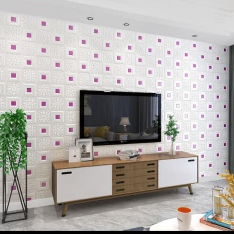 Jual Wallpaper dinding 3D foam motif batik size 70x70cm TEBEL 5,5mm ...
