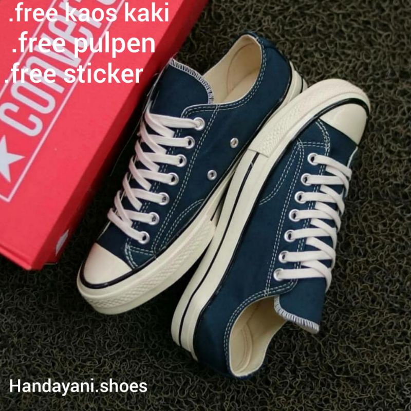 Jual SEPATU CONVERSE 70S LOW NAVY PREMIUM/ CONVERS 70 S NAVY OBSIDAN ...