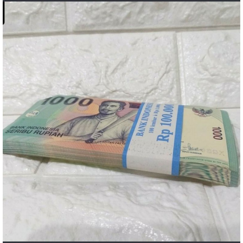 Jual uang 1000 Pattimura seribu rupiah ASLI BI per 100 lembar | Shopee ...