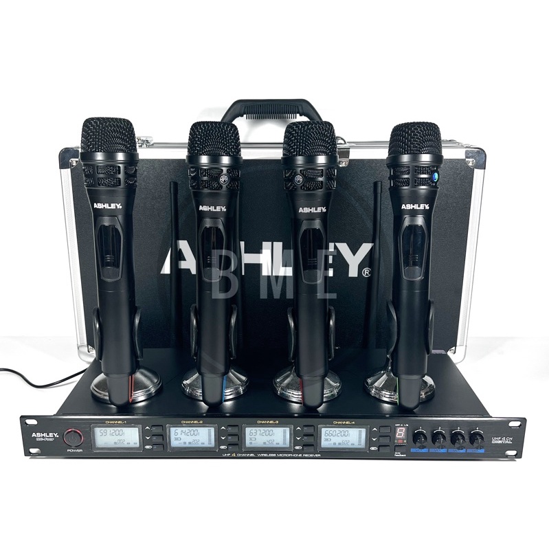 Jual mic wireless Ashley MC FOUR 4 microphone handhel MCFOUR ORIGINAL ...