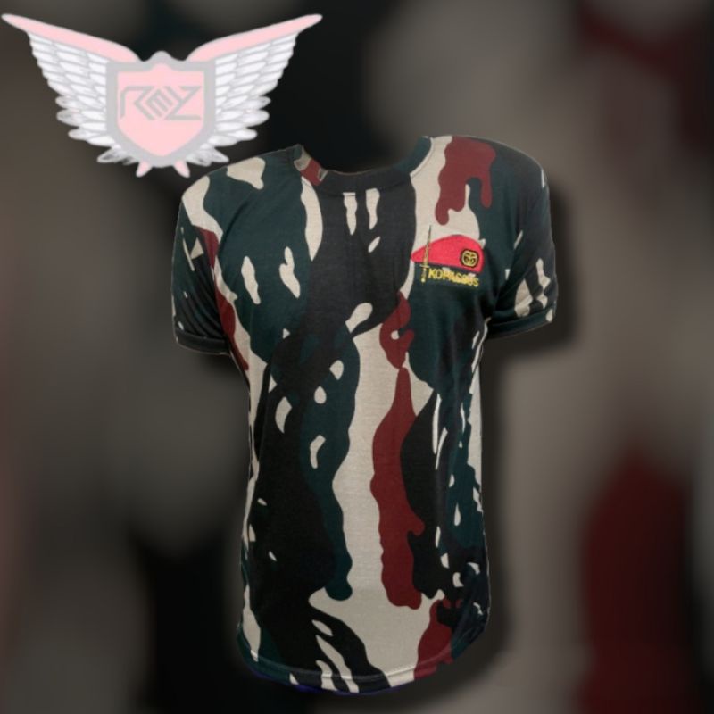 Jual kaos pendek loreng kopasus/logo kopasus | Shopee Indonesia