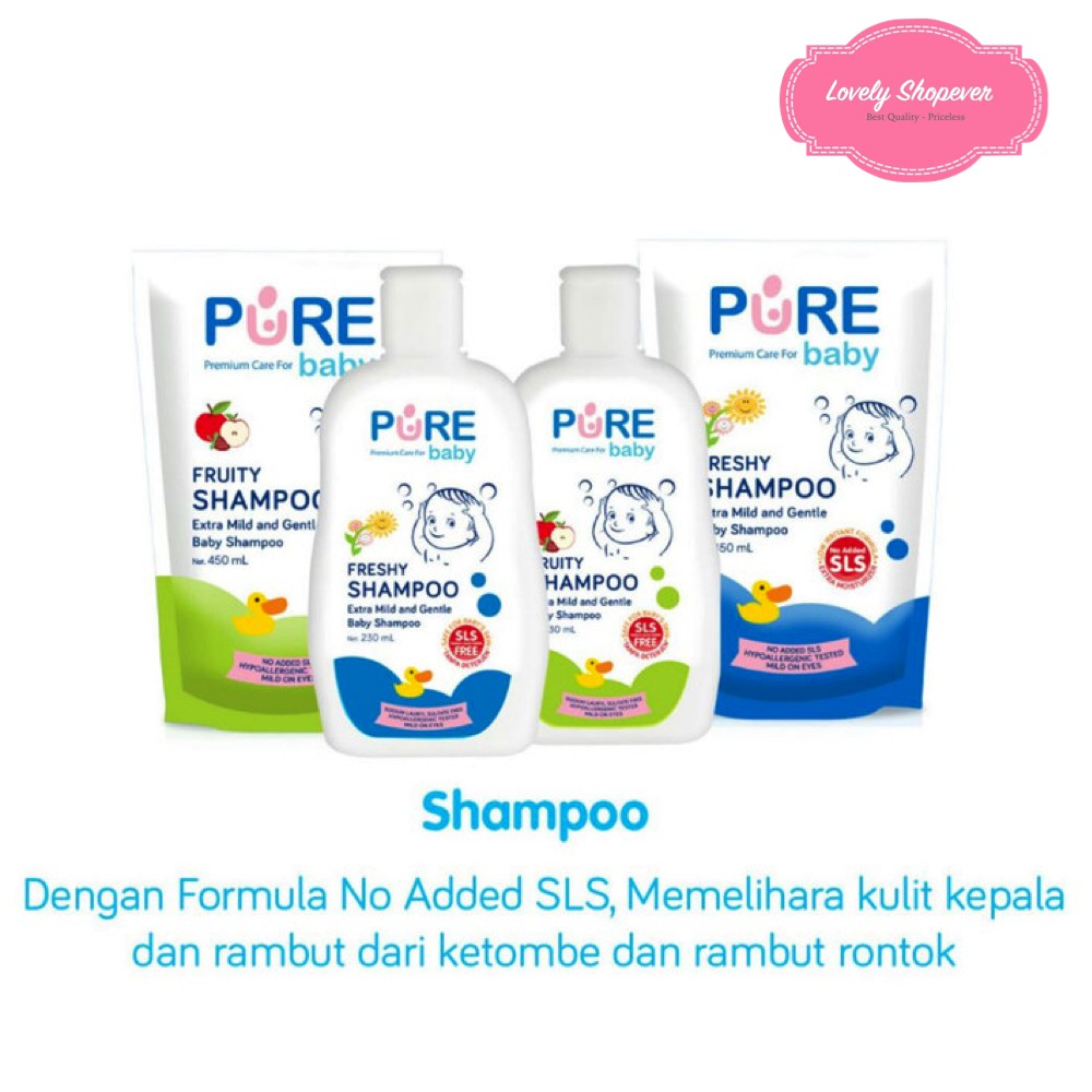 Jual Pure Baby BB PUREBB Shampoo Freshy dan Fruity / Pure Baby Shampoo ...