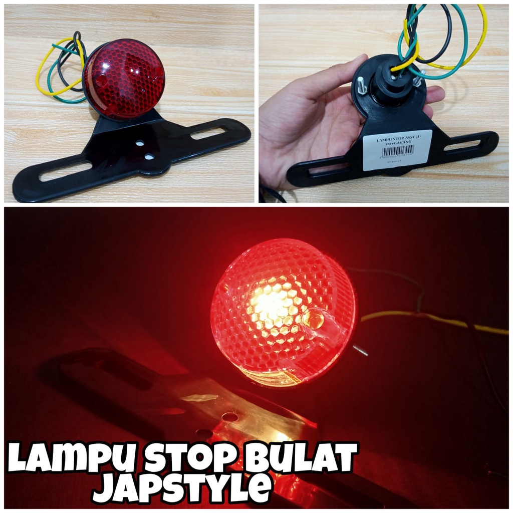 Jual Lampu stop rem custom besi bulat japstyle cb japs klasik modern ...